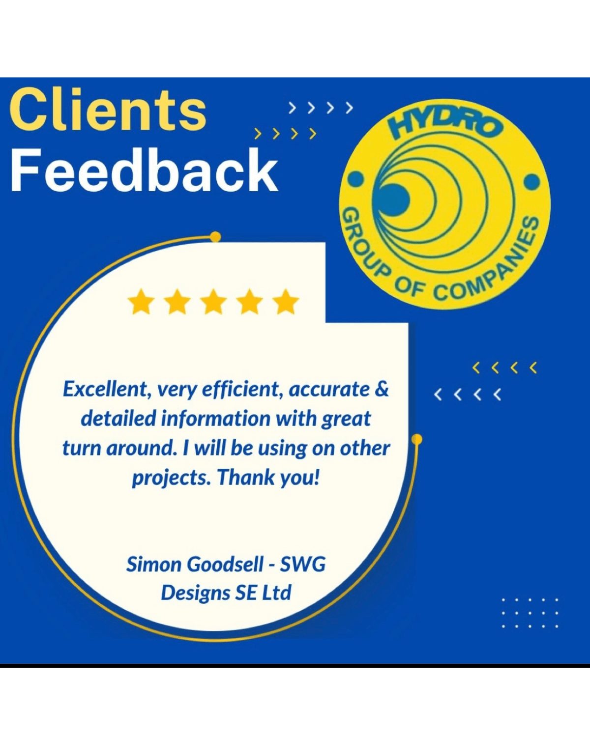 Customer Compliments - Hydro Descaling
